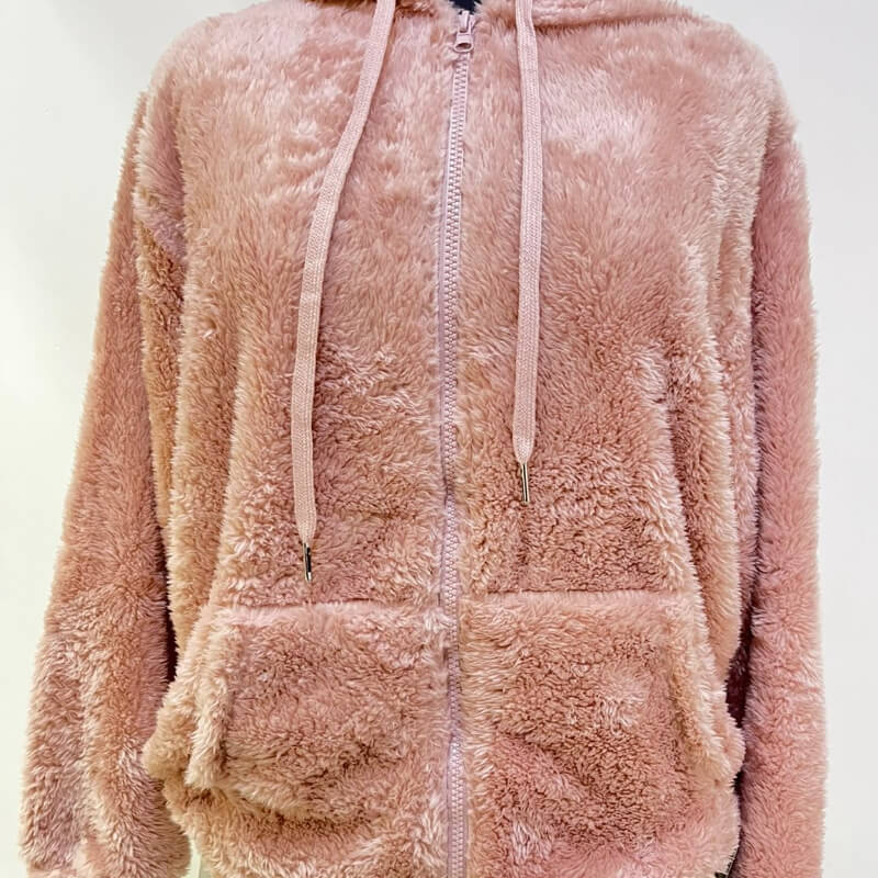 Baldr Boutique • Chamarra Afelpada Rosa Unitalla - Suave y Cálida ...