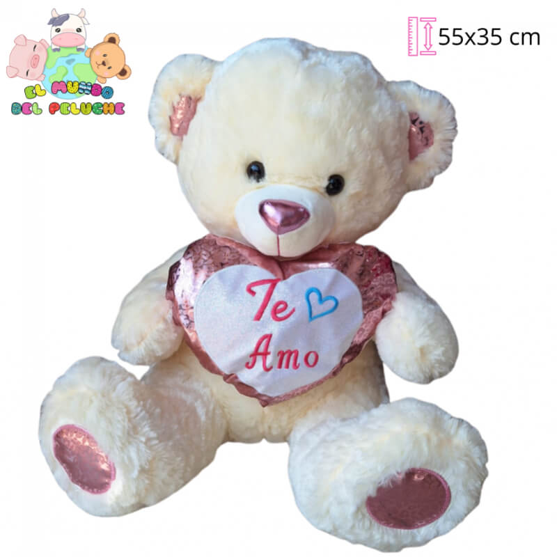 El Mundo del Peluche • Oso con Corazón “Te Amo” Importación | 55 x 35 ...